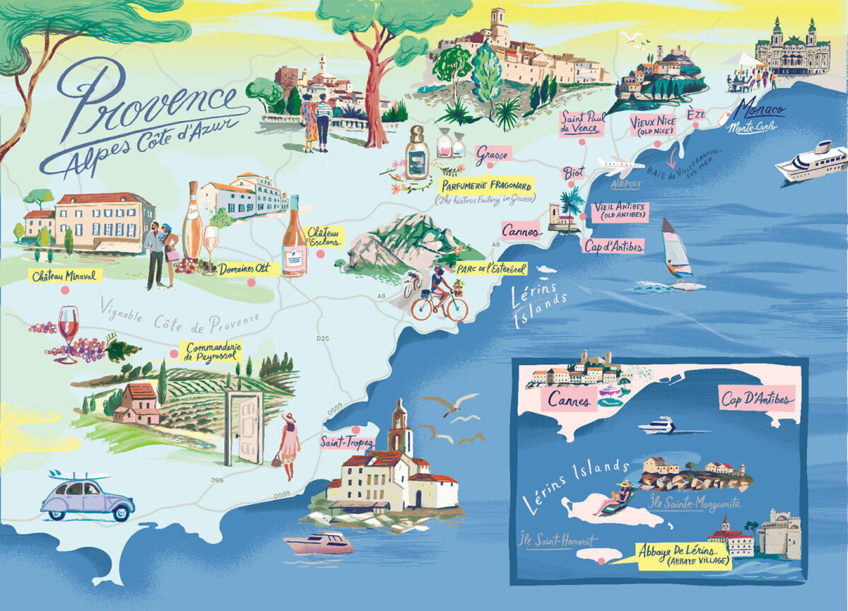 Provence _ Côte-d’Azur – Wonderful World of Maps